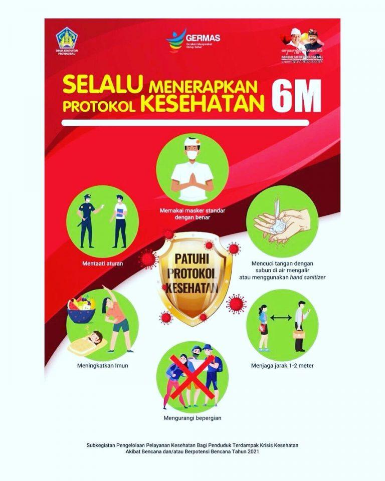 Infografis : protokol kesehatan 6M